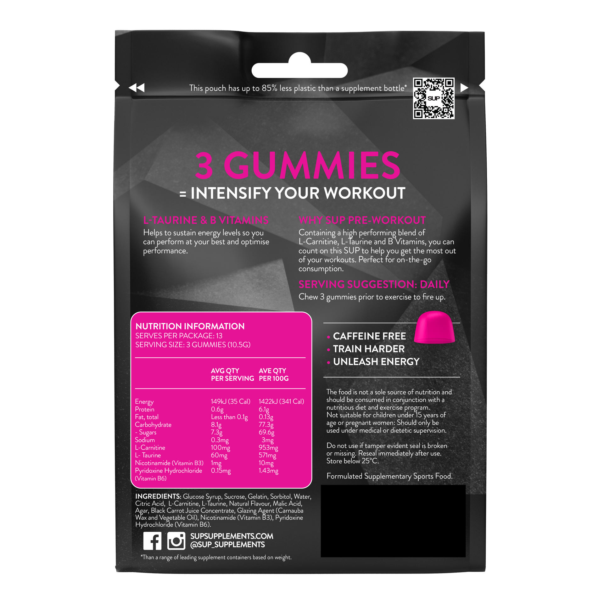 SUP Pre Workout Intensifier Gummies 40s – SUP Supplements