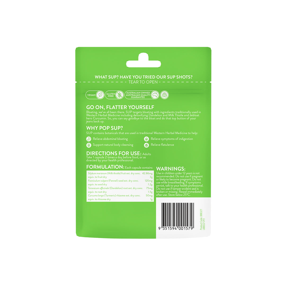 Gut Love Debloat Pills for bloating | SUP Supplements